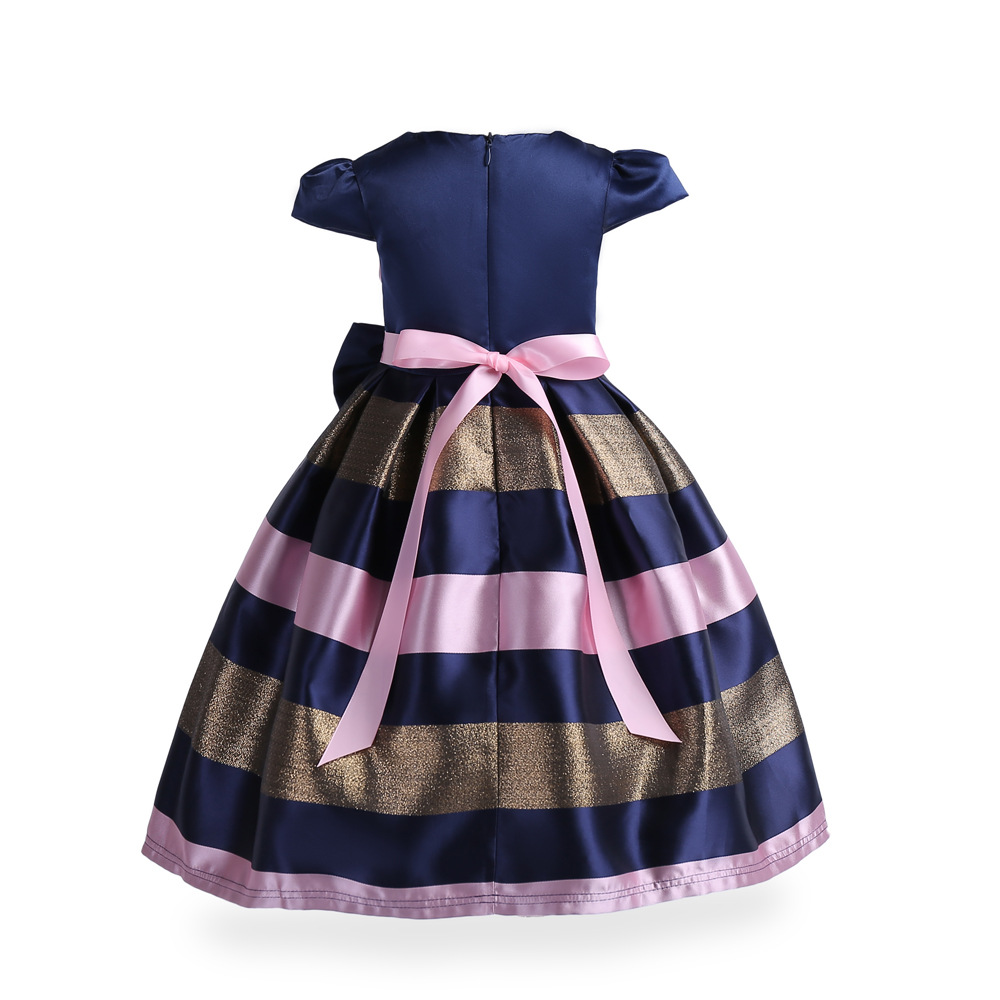 Fasion Pink And Blue Cap Sleeve Flower Girl Dresses For Weddings With ...