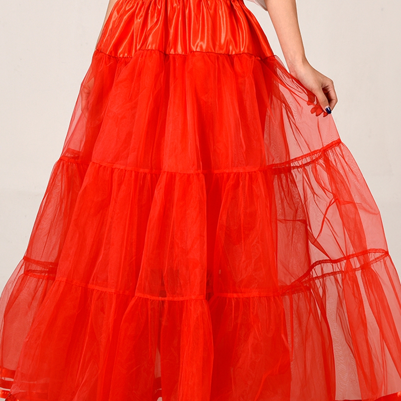 2016 Red Wedding Petticoat Summer Dress Long A Line Crinoline ...