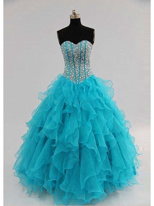 Evening Dresses, Party Dress,turquoise Prom Dresses,ball Gown Prom ...