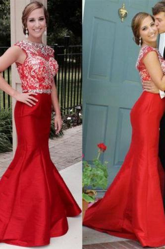 A-Line Red Applique Prom Dress,Evening Dress on Luulla
