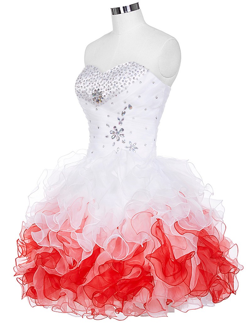 Amazing Short Prom Dress, Short Prom Gowns, Organza Short Prom Dress ...