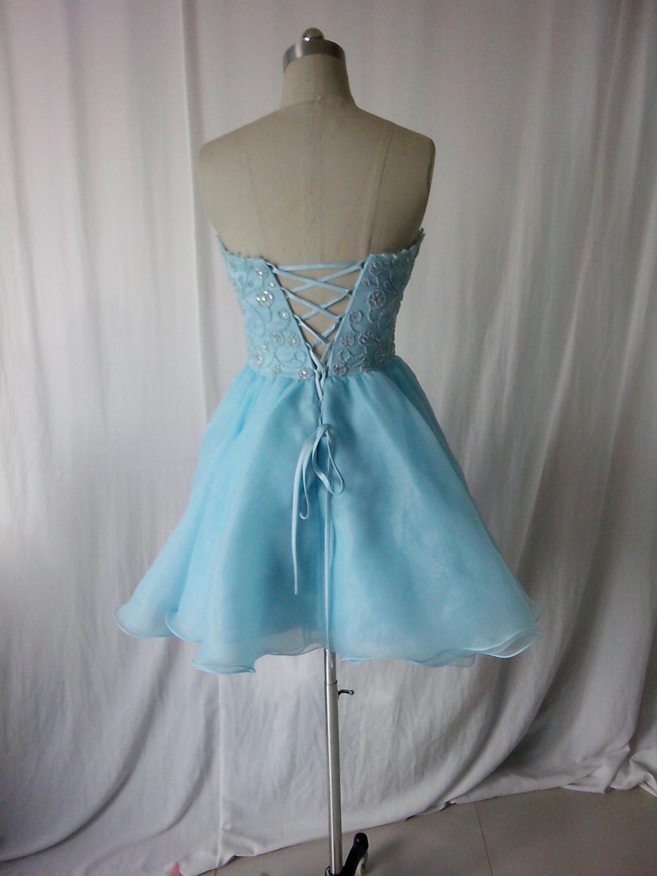 Short Prom Dress, Short Prom Gowns,Blue Prom Dress, Homecoming Dresses ...