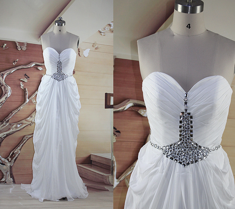 Evening Dresses 2016, White Evening Dresses,long Elegant Prom Dresses ...
